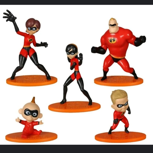Disney | Toys | Disney Pixar The Incredibles Micro Figures Set Of 5 ...